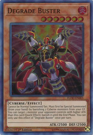 FLOD-EN005 - Degrade Buster - Super Rare 1st Edition