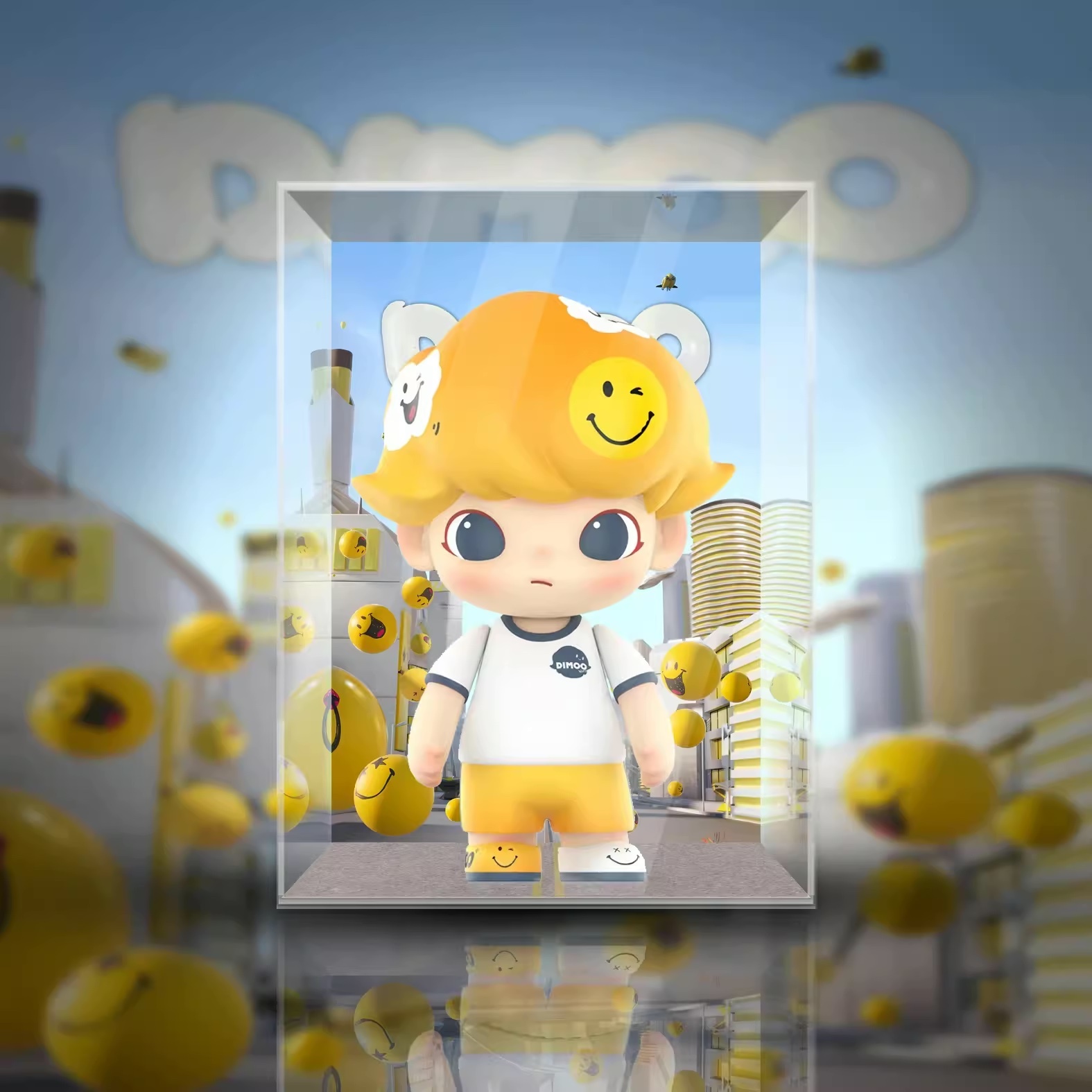 [AOWOBOX] MEGA 1000% JUST DIMOO smiley world 展示盒