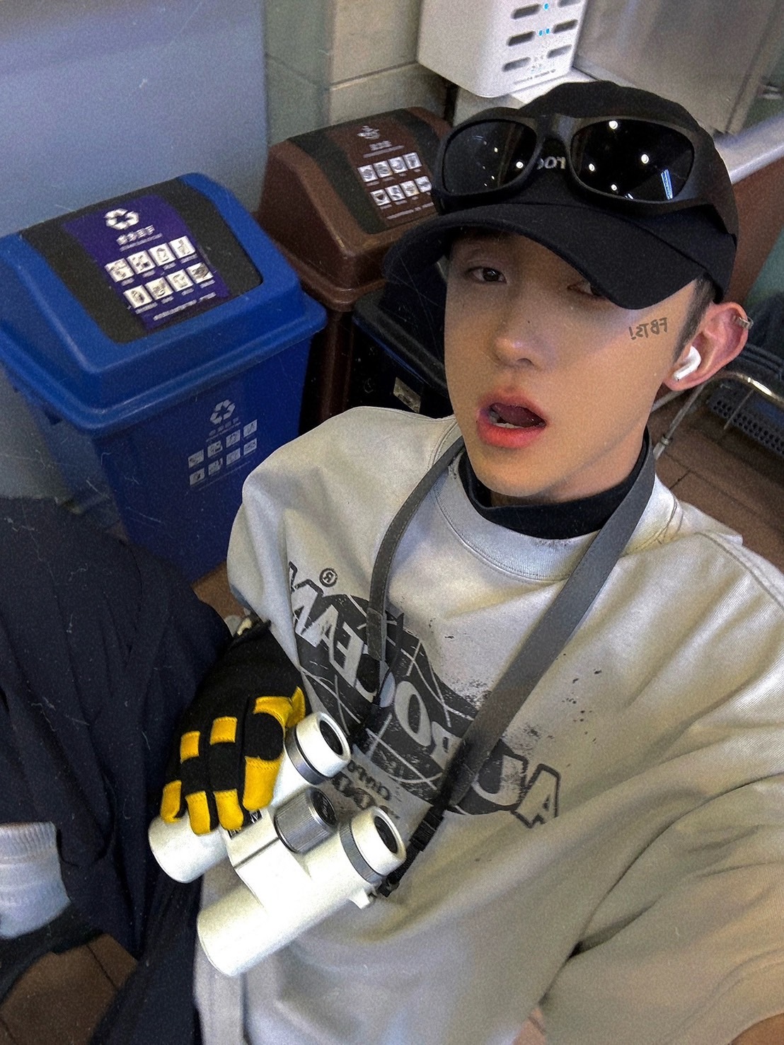 Aurocean 雙面印花做舊水洗T恤