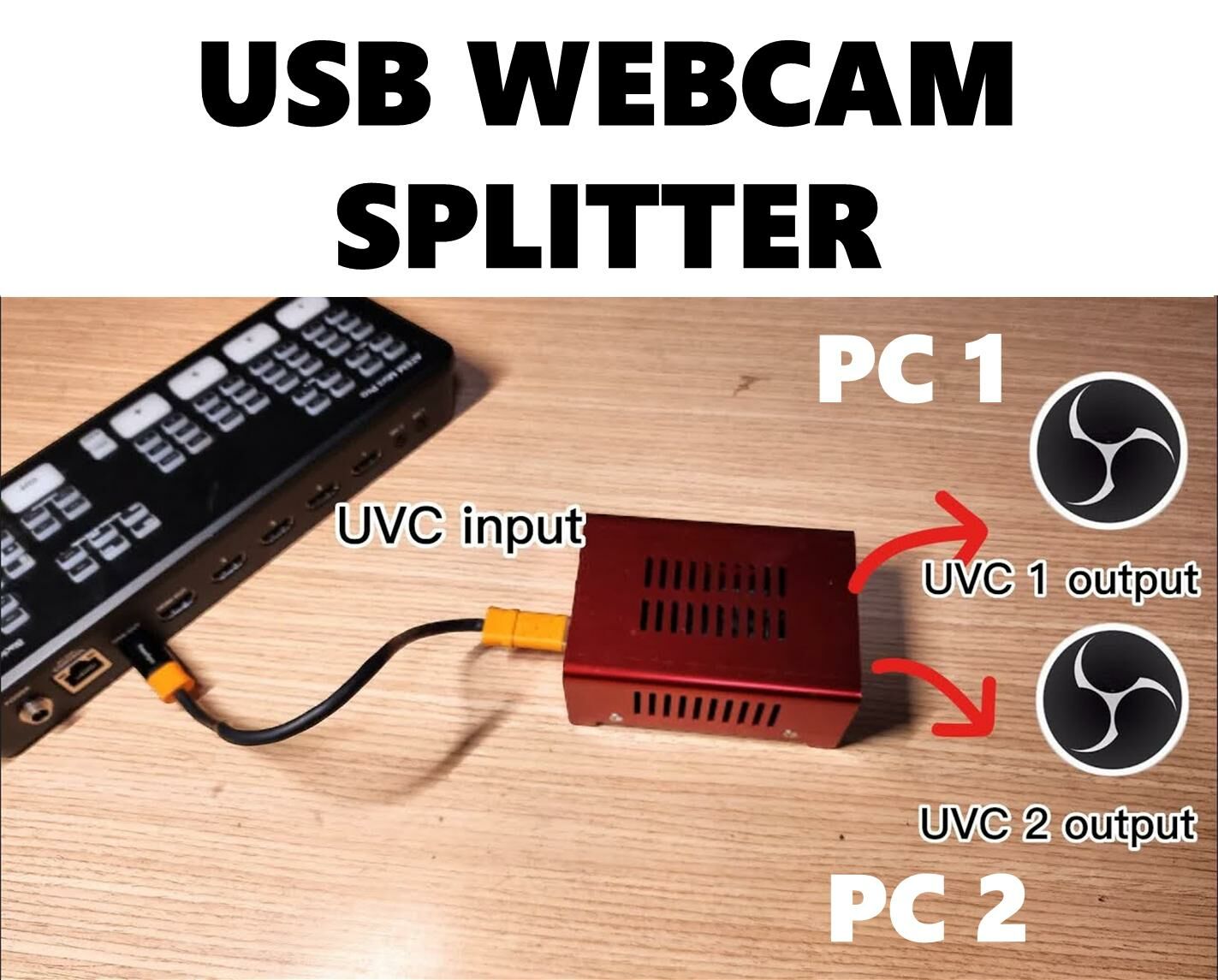 USB camera splitter ! Turn one UVC webcam into two out