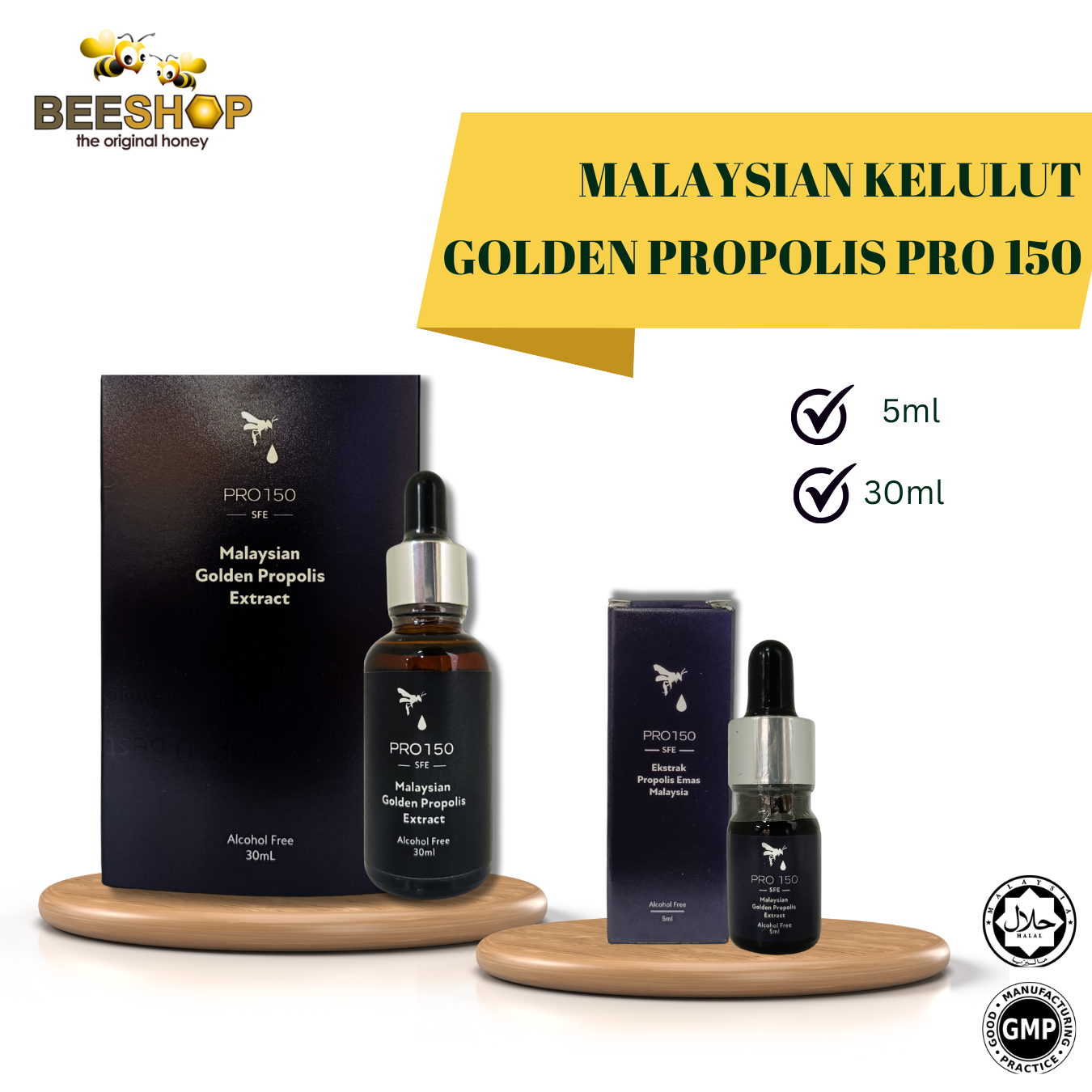 PRO 150 Kelulut Golden Propolis HALAL - The Bee Shop