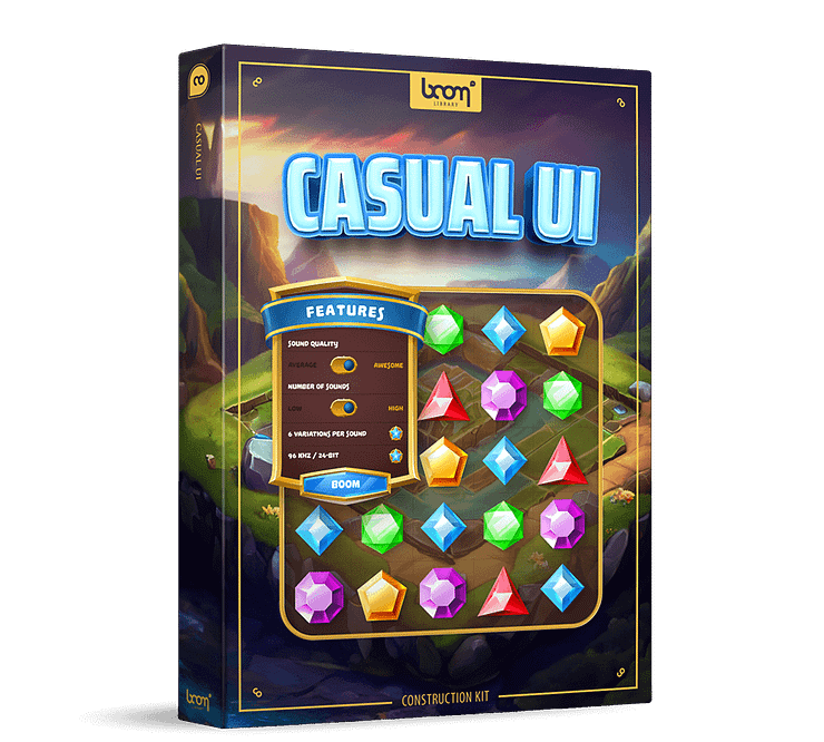 休閒遊戲音效素材 BOOM Library Casual UI CONSTRUCTION KIT (序號下載版