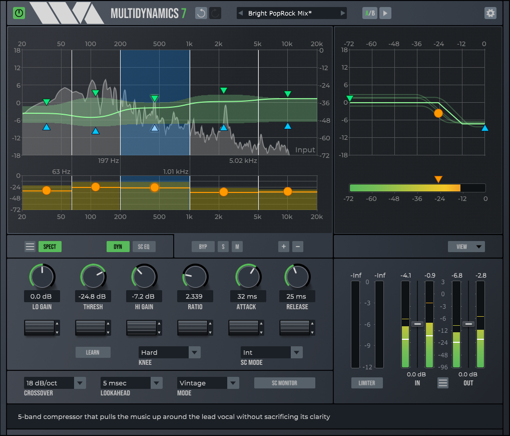 Wave Arts MultiDynamics 7 多功能多頻段動態處理器 Plugin (序號下載版)
