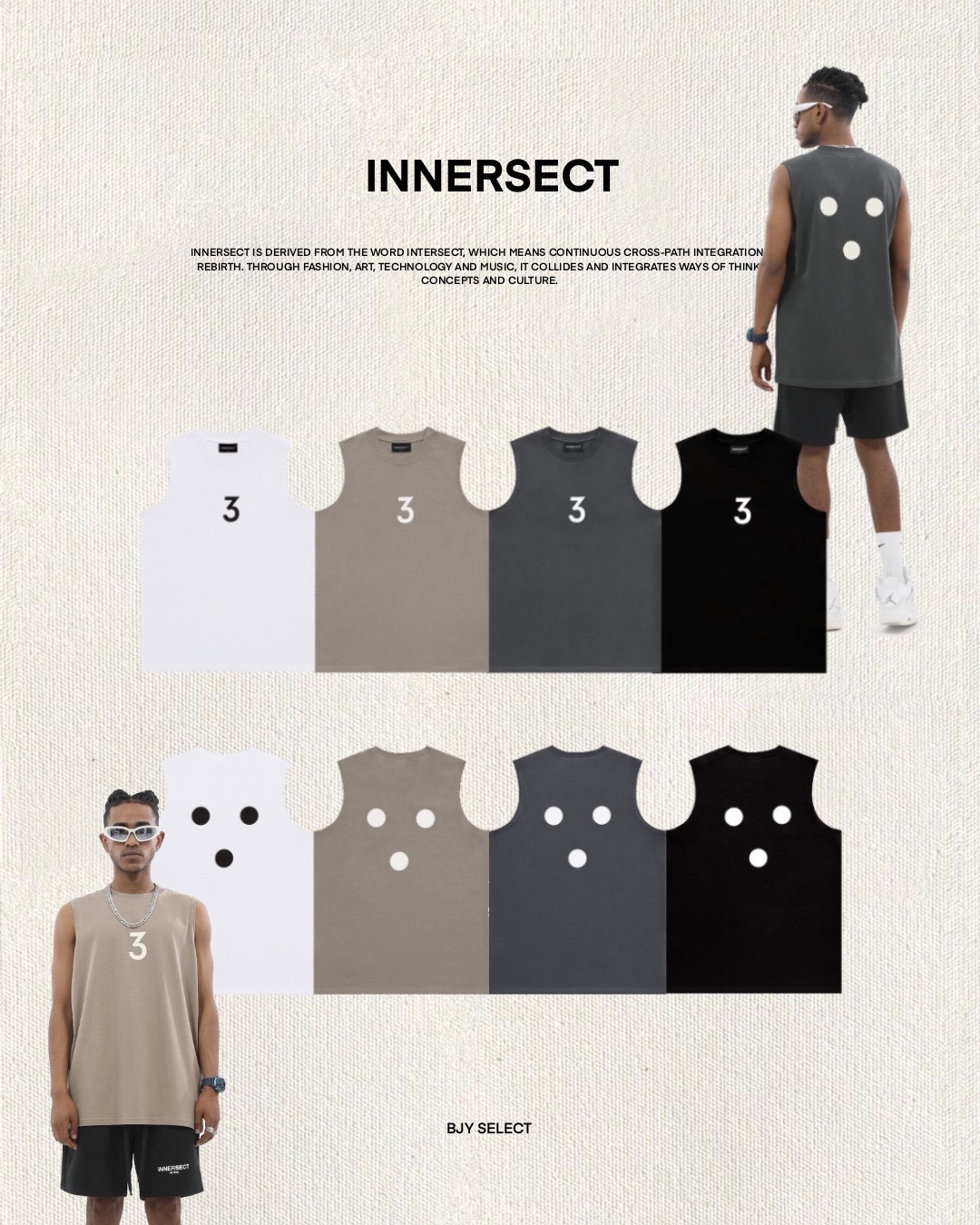 #預購 Innersect 三生萬物 背後三圓點 無袖背心 三色 INN23SSTTE27