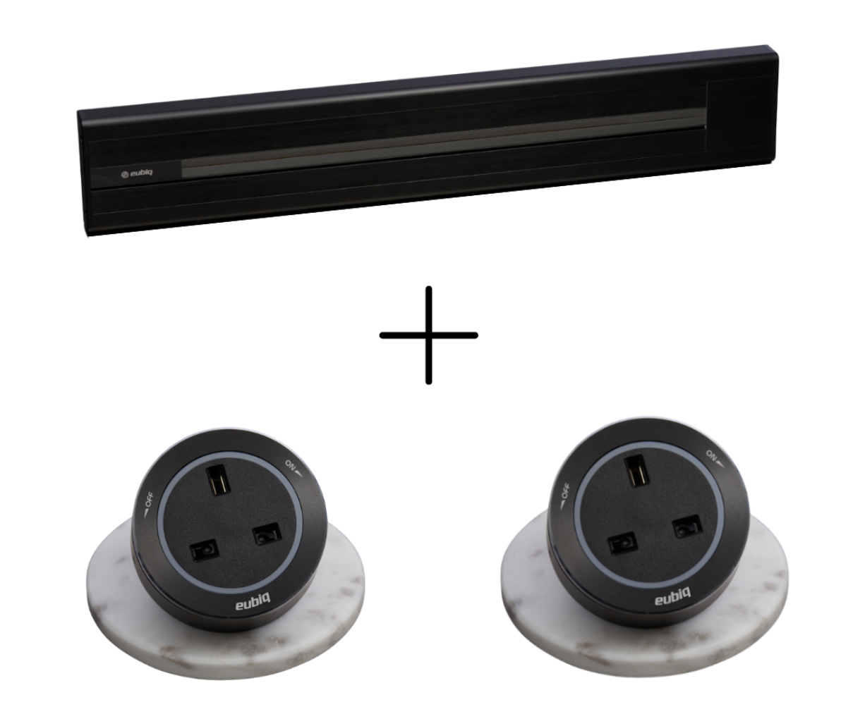 Eubiq SH1黑色外掛式明裝電力軌道套裝STARTER KIT