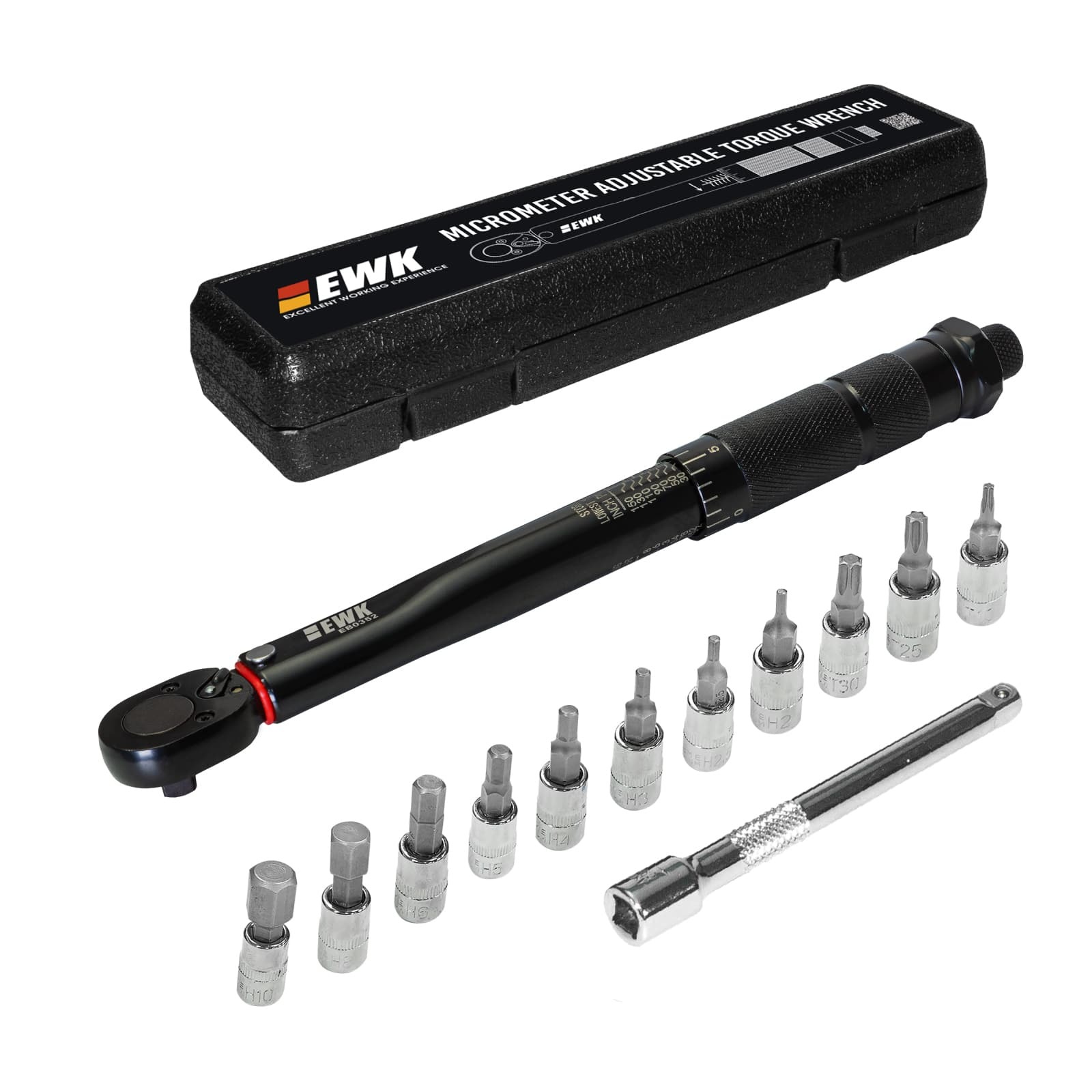 1/4" Drive Click Torque Wrench Set 20-150 in-lbs｜EWK