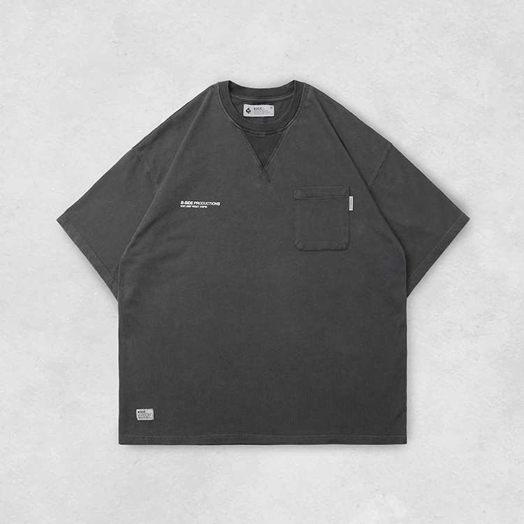 B-SIDE DYED WIDE TEE Deep Gray