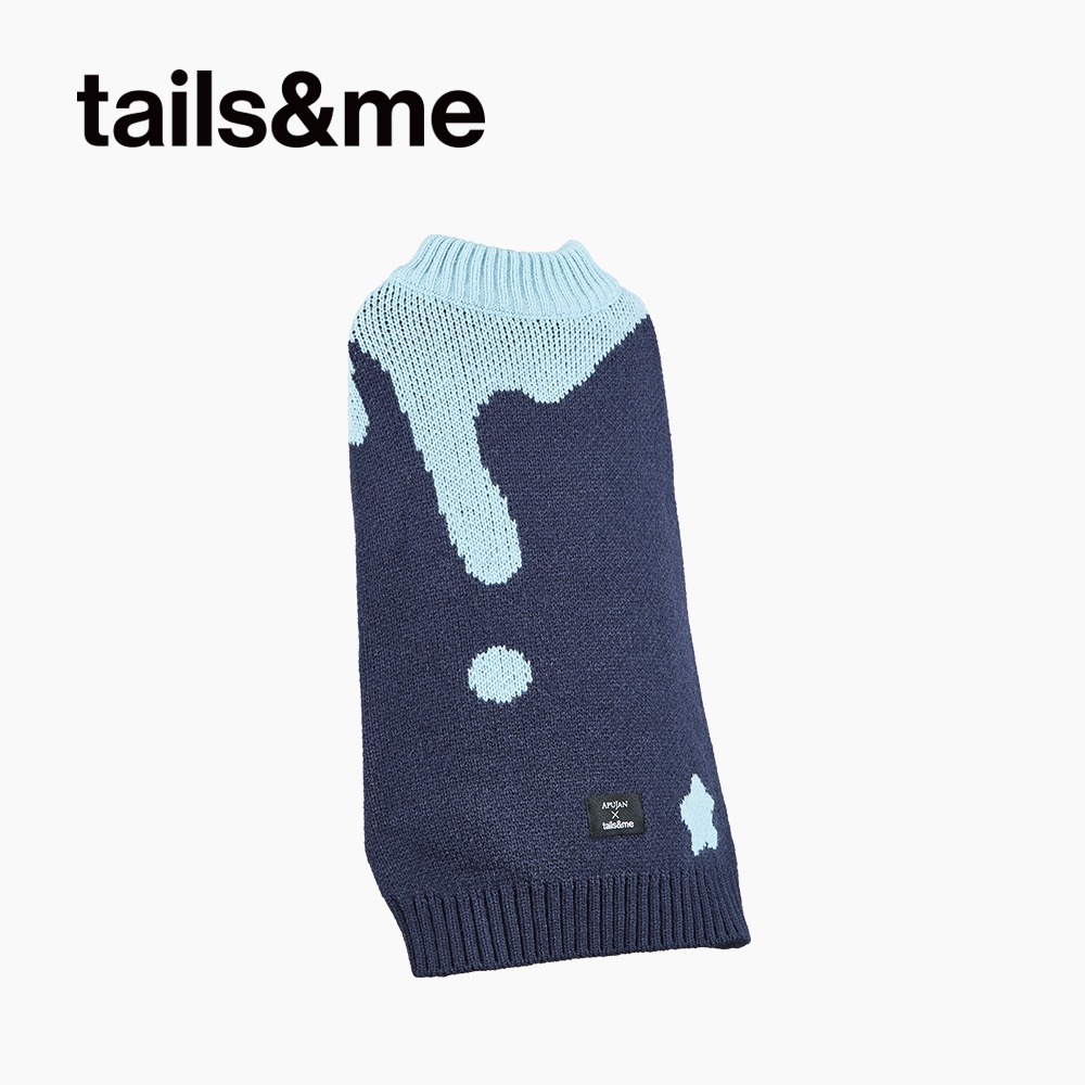 tails&me 尾巴與我｜APUJAN尾巴探險記 緹花針織背心—藍墨