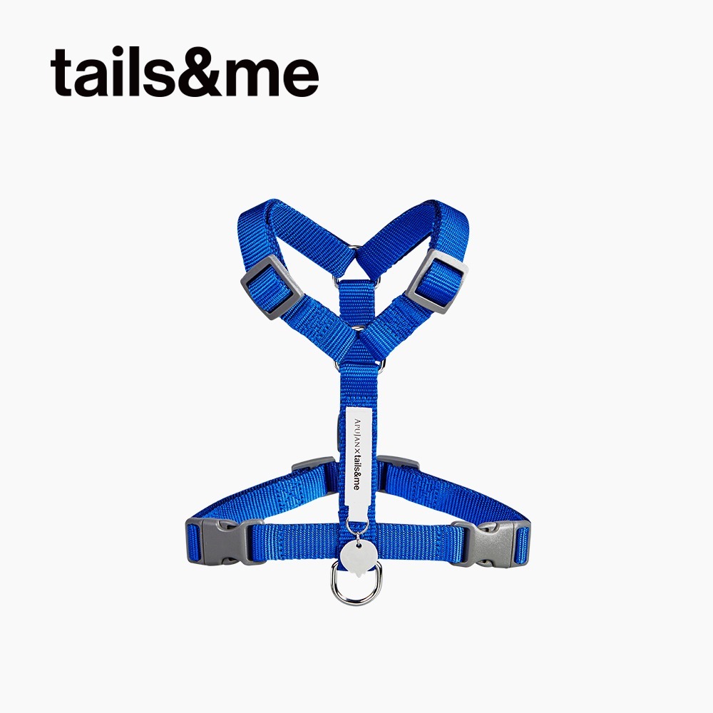 tails&me 尾巴與我｜APUJAN尾巴探險記 墨點犬胸背帶-藍