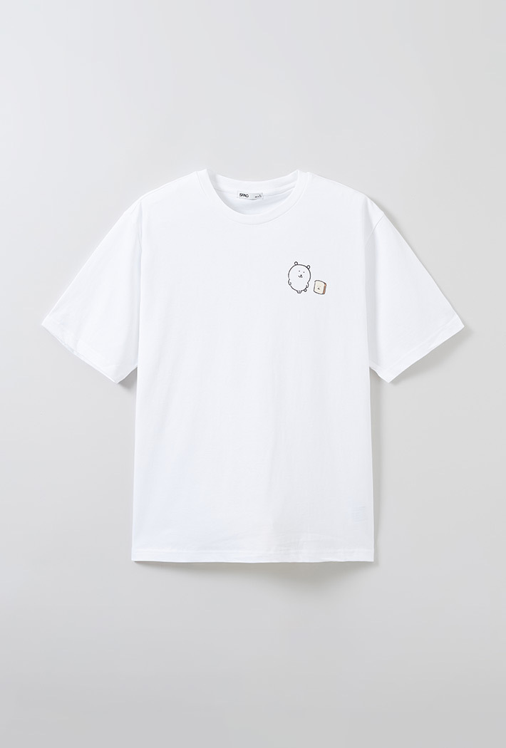 Damgom！SPAO T-Shirt 麵包 WHITE
