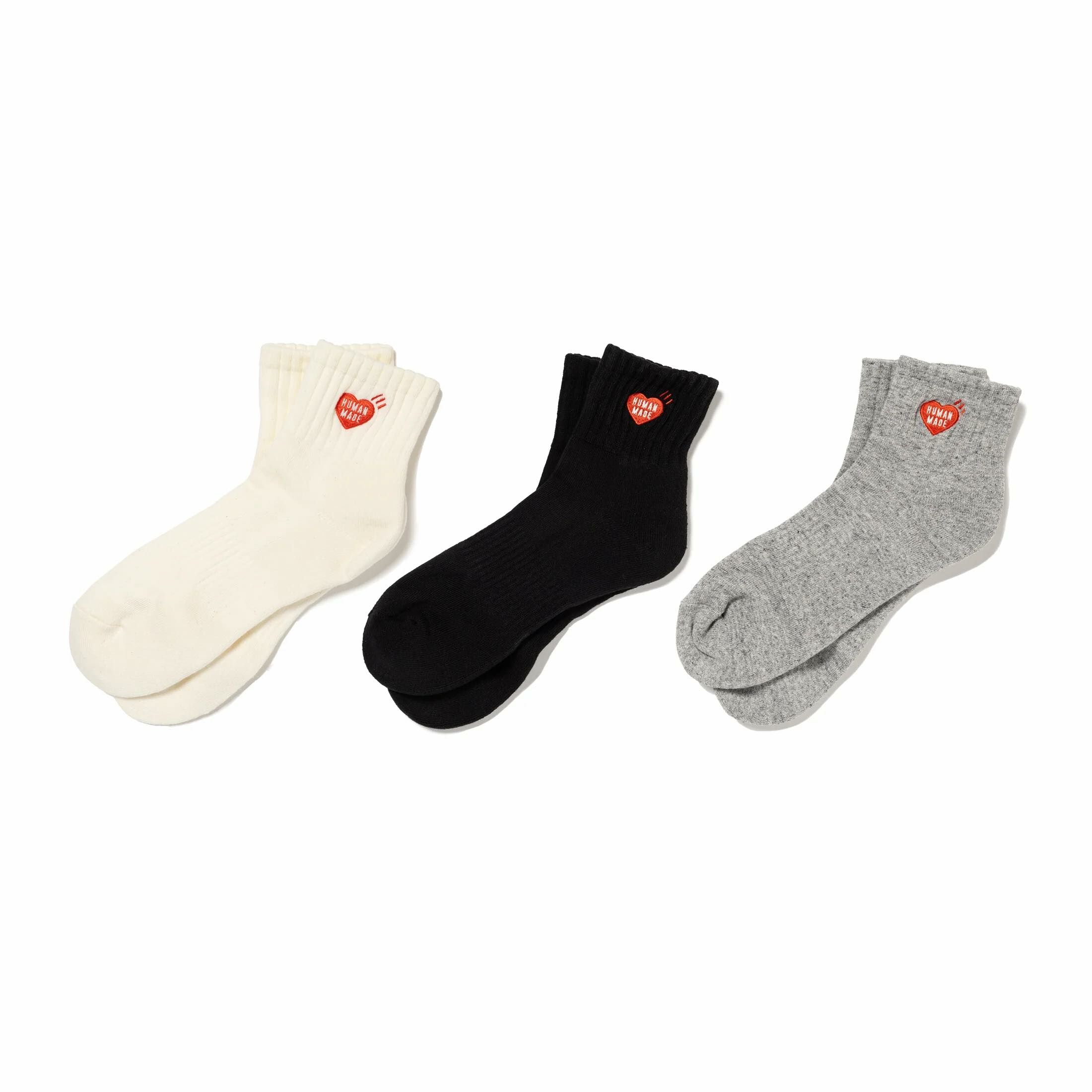 Human Made Heart Pile Short Socks (3Colors)
