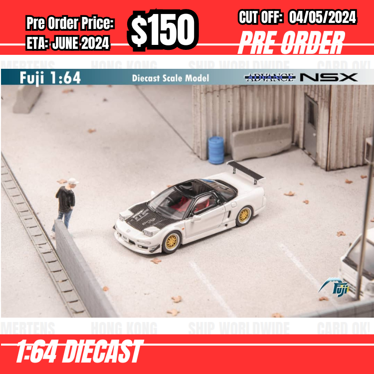 PO-$150 * Fuji * 1:64 Honda NSX MK1 NA White/Carbon ...