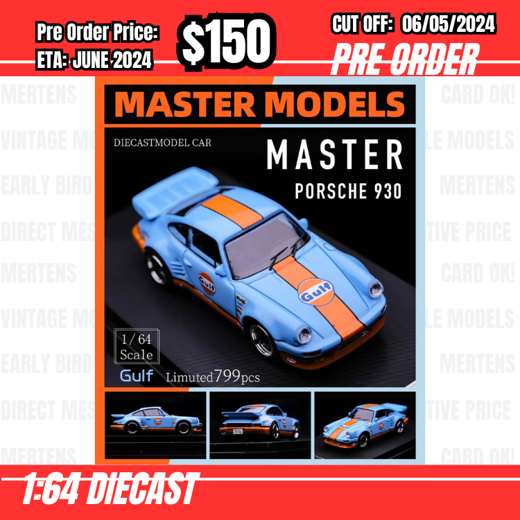 PO-$150 * Master * 1:64 911 930 Turbo Gulf [OD01/05]