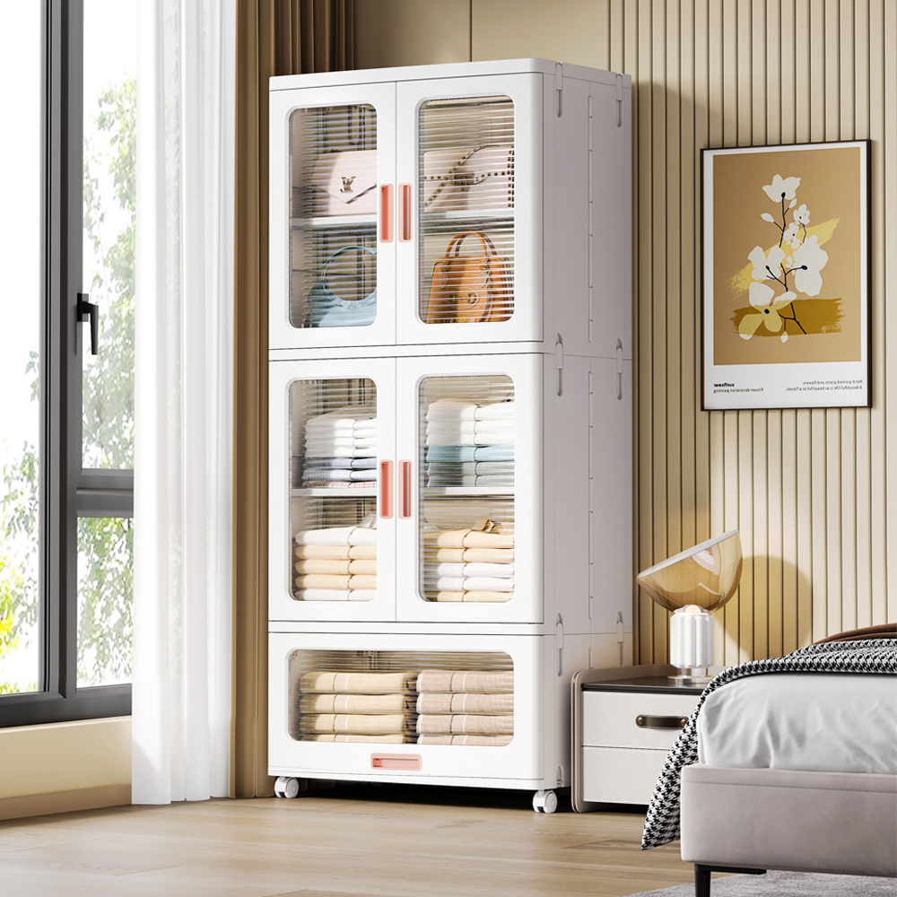 【AOTTO】雙開門折疊三層收納櫃(AT-201/AT-202)