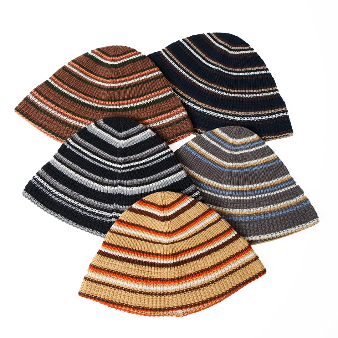 RACAL 24S/S Multi Border Knit Tulip Hat