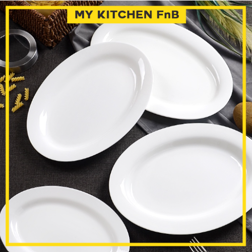 [Kitchen FnB] 12"/14" Melamine Deep Oval Plate Dinnerwa