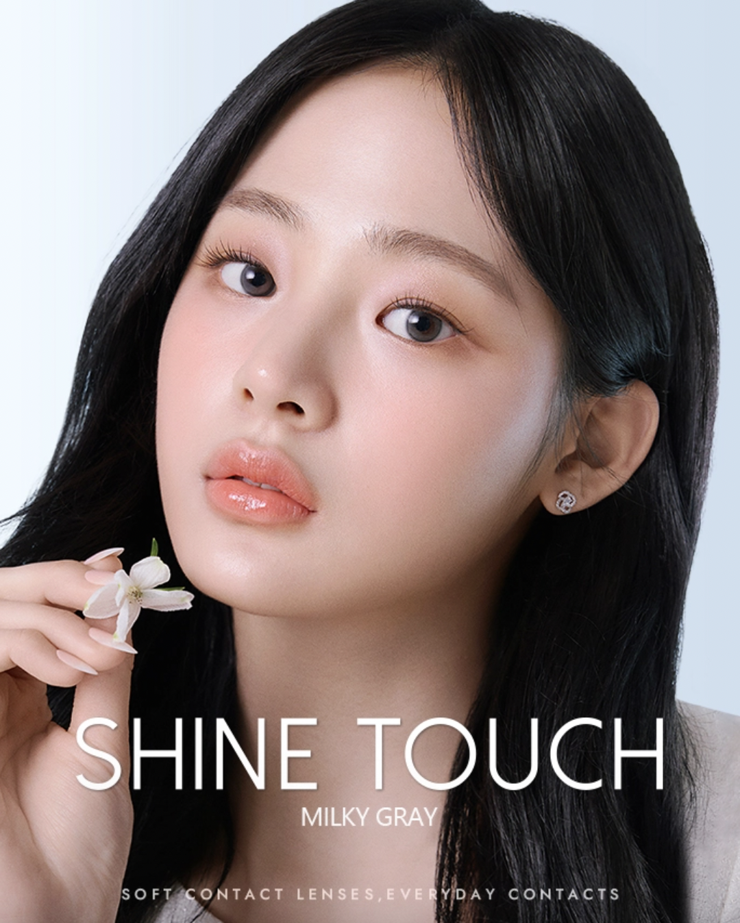 OLENS Shine Touch MILKY GRAY One Day Soft Contact Lens