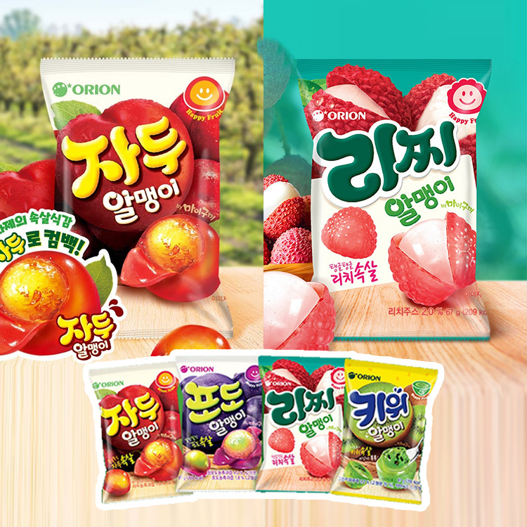 韓國 ORION 果汁夾心軟糖 67g