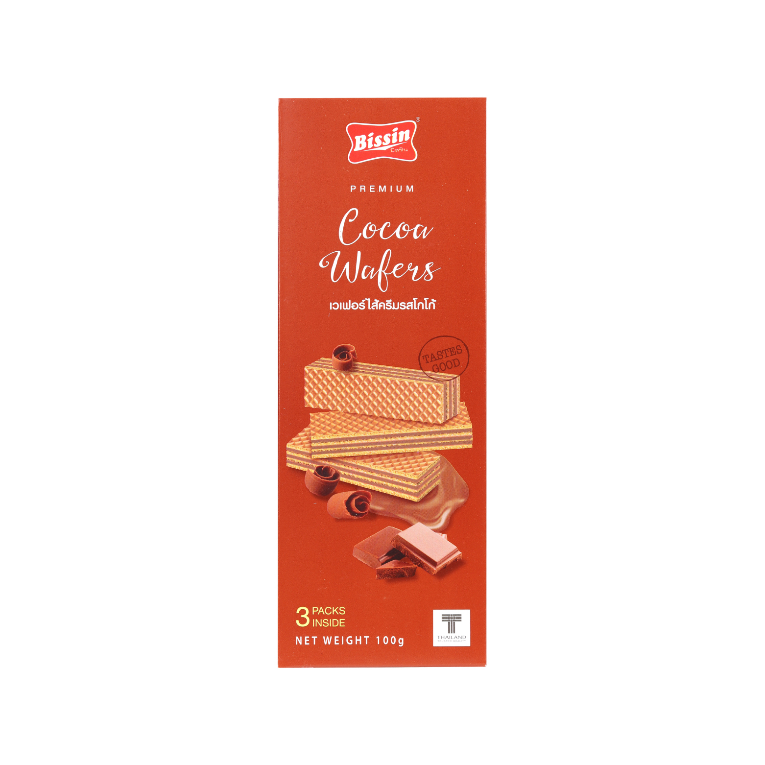 Bissin必先 朱古力味夾心威化 100克