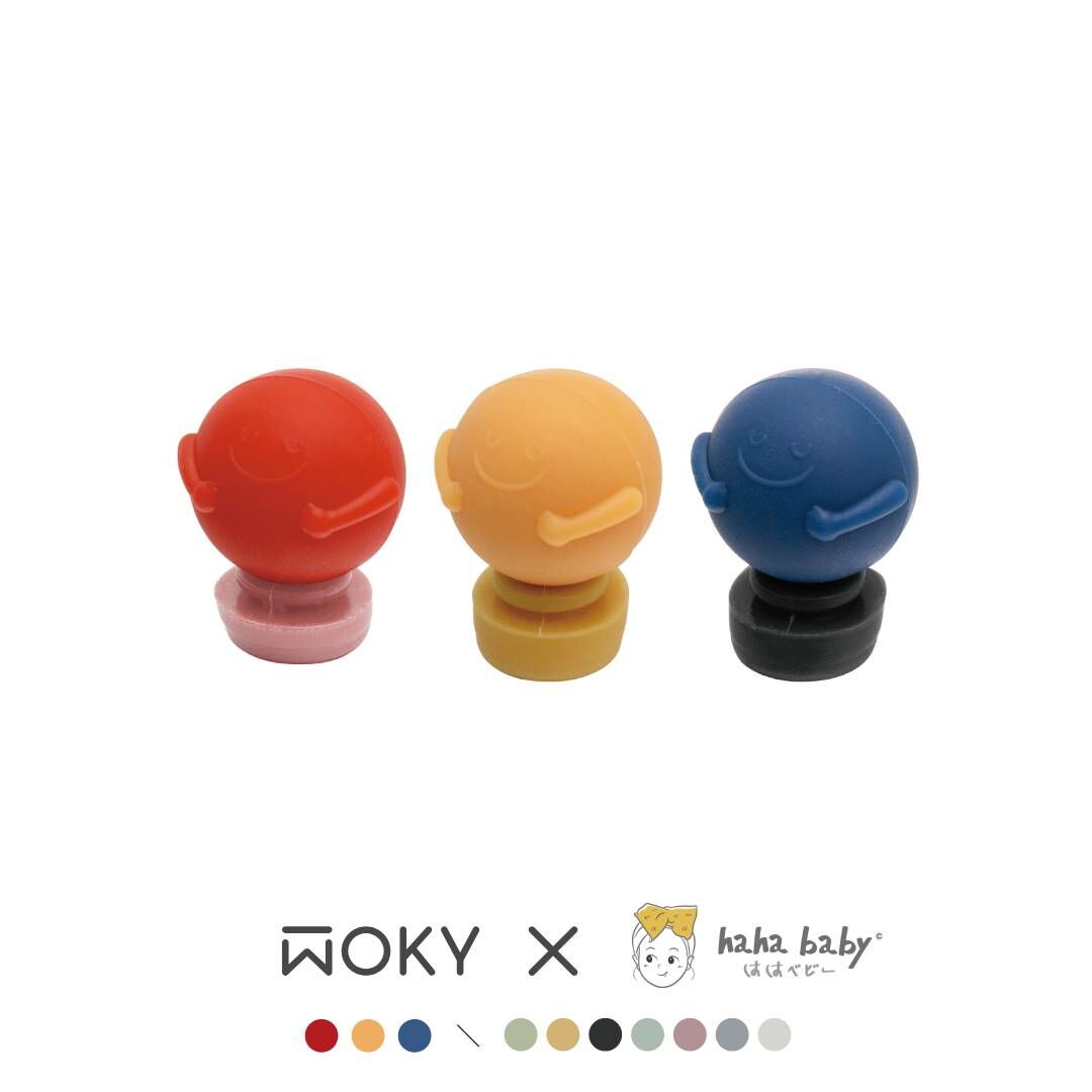 WOKY X hahababy-渾圓杯770ml 上蓋吸管塞-單入組 (公仔/底座 可挑色)