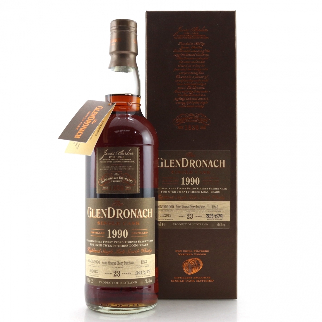 Glendronach 1990 Single Cask 23 Year Old #1243 - 70cl/