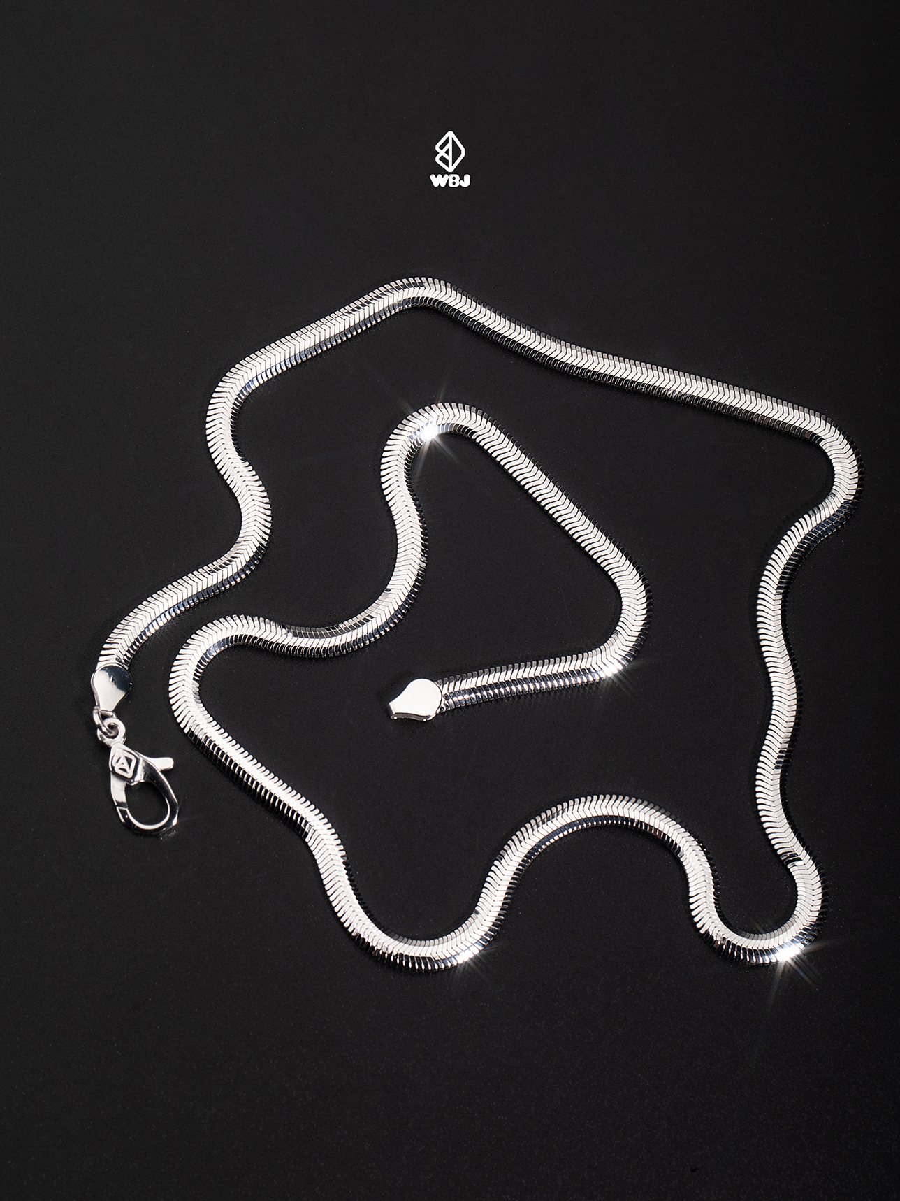 WBJ訂製珠寶 4mm蛇骨鍊 925純銀電鍍18K白金項鍊