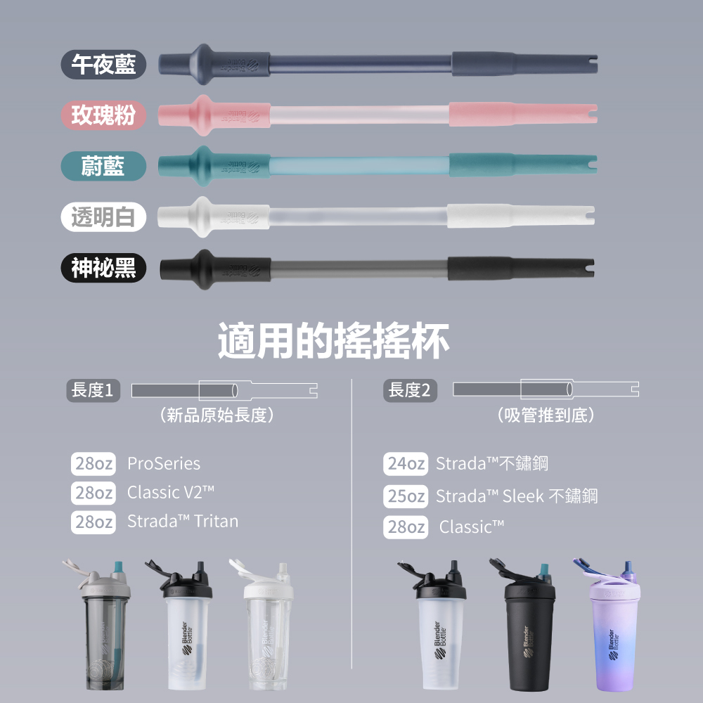 Blender Bottle® Straw｜美國原廠配件｜彈性吸管