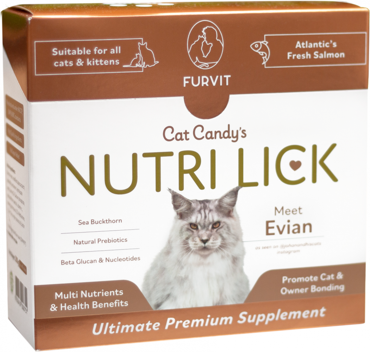 Furvit Nutri Lick -功能性唧唧醬全貓小食-大西洋三文魚 (5g x40) 008751