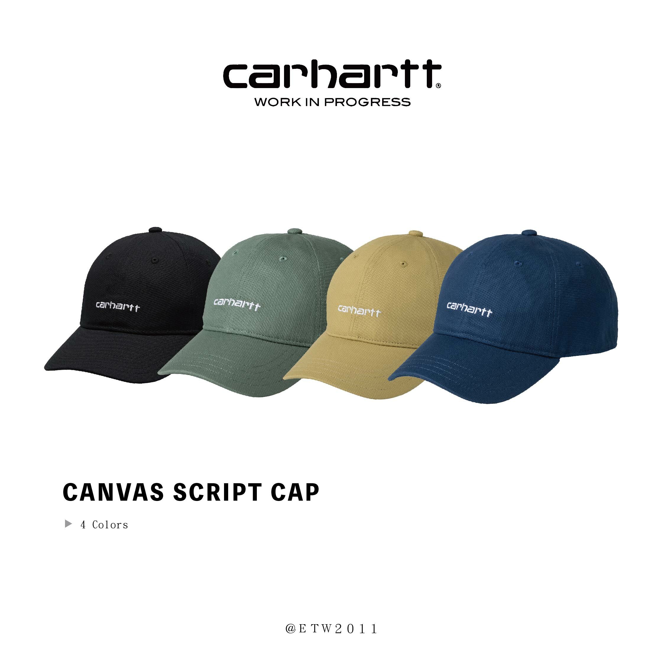 ☆ETW☆【一中店 】歐版 CARHARTT WIP Canvas Script Cap 電繡 刺繡 經典 老