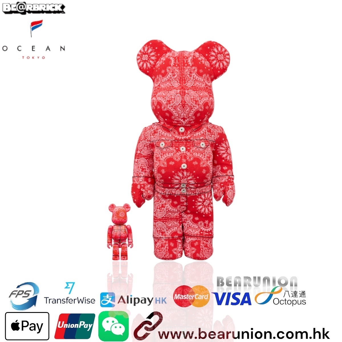 🎏預訂🎏 Bearbrick 400% 100% OCEAN TOKYO