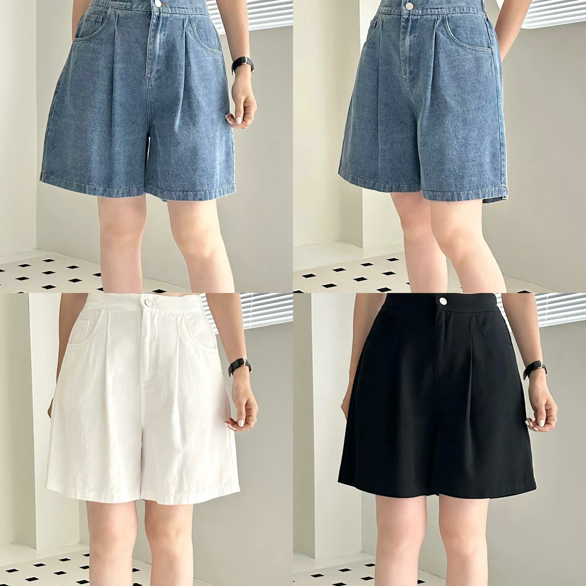 [ BONNIE ] B11885 BASIC SHORT JEANS