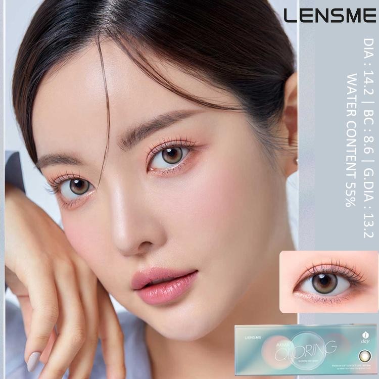 LENS ME Real Akma QLORING Gray 每日即棄｜1盒30片