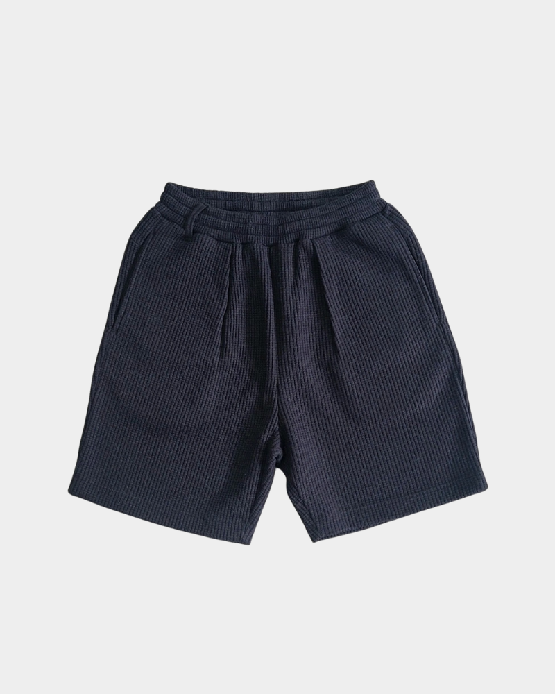 VOO - WAFFLE SHORTS / BLACK