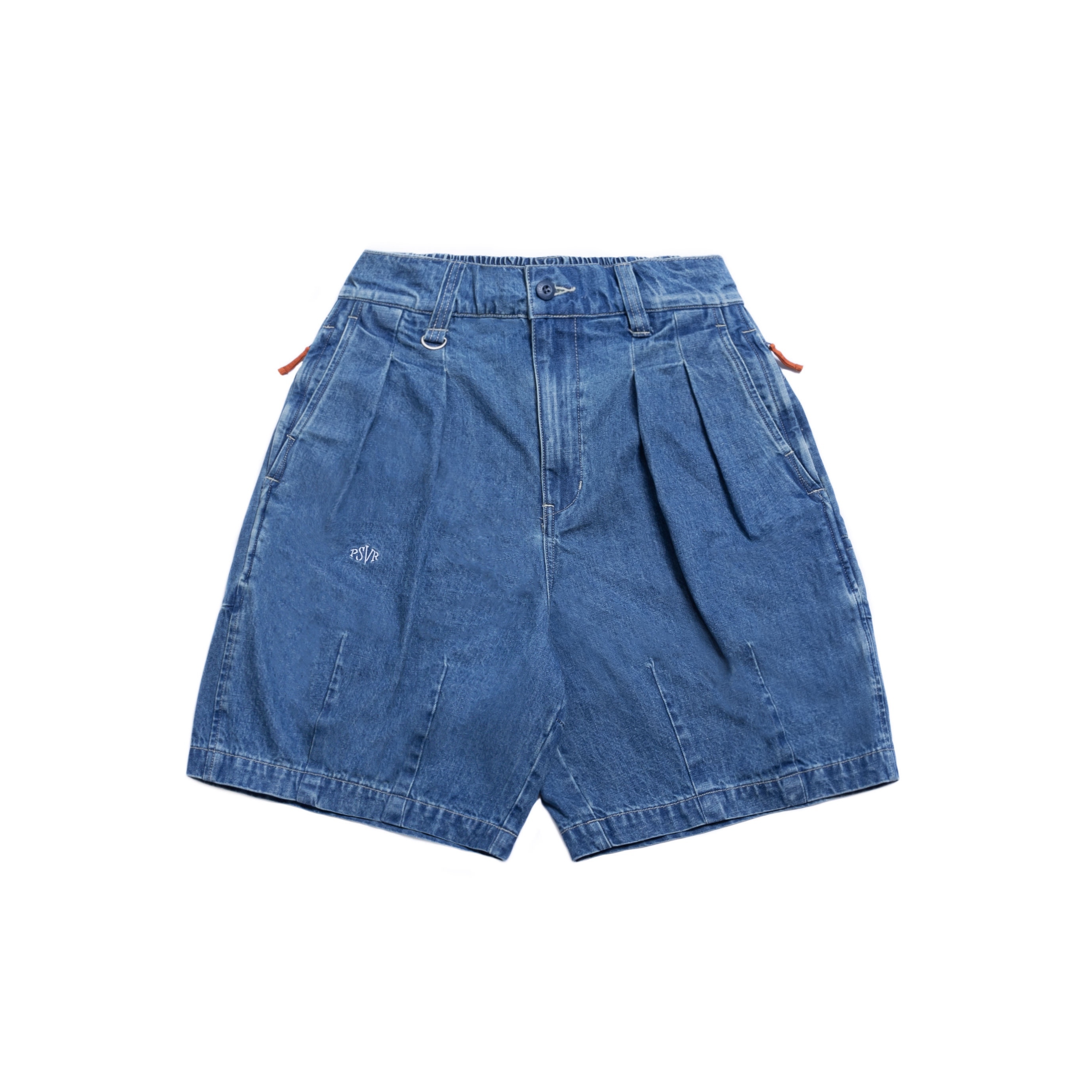 PERSEVERE PLEATED BALLOON SHORTS - BLACK / LIGHT KHAKI