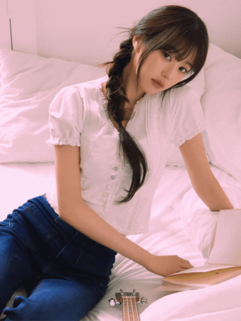 [ROLA ROLA] PUFF SLEEVE PINTUCK BLOUSE WHITE