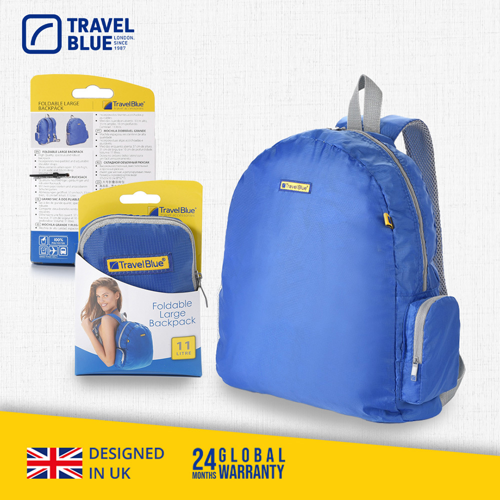 【Travel Blue 藍旅】Foldable 摺疊背包 (11L)-3色任選