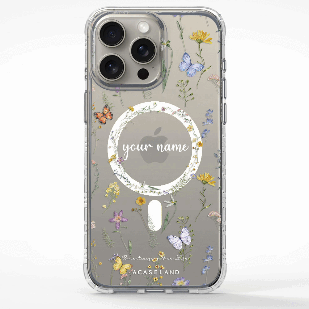 客製化 | Butterfly x Wildflowers MagSafe 透明護殻