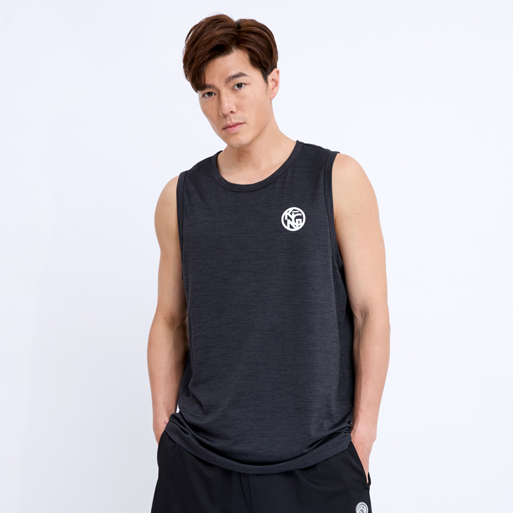 KINGO男款｜輕盈系列｜軍綠舞龍紗背心 411009