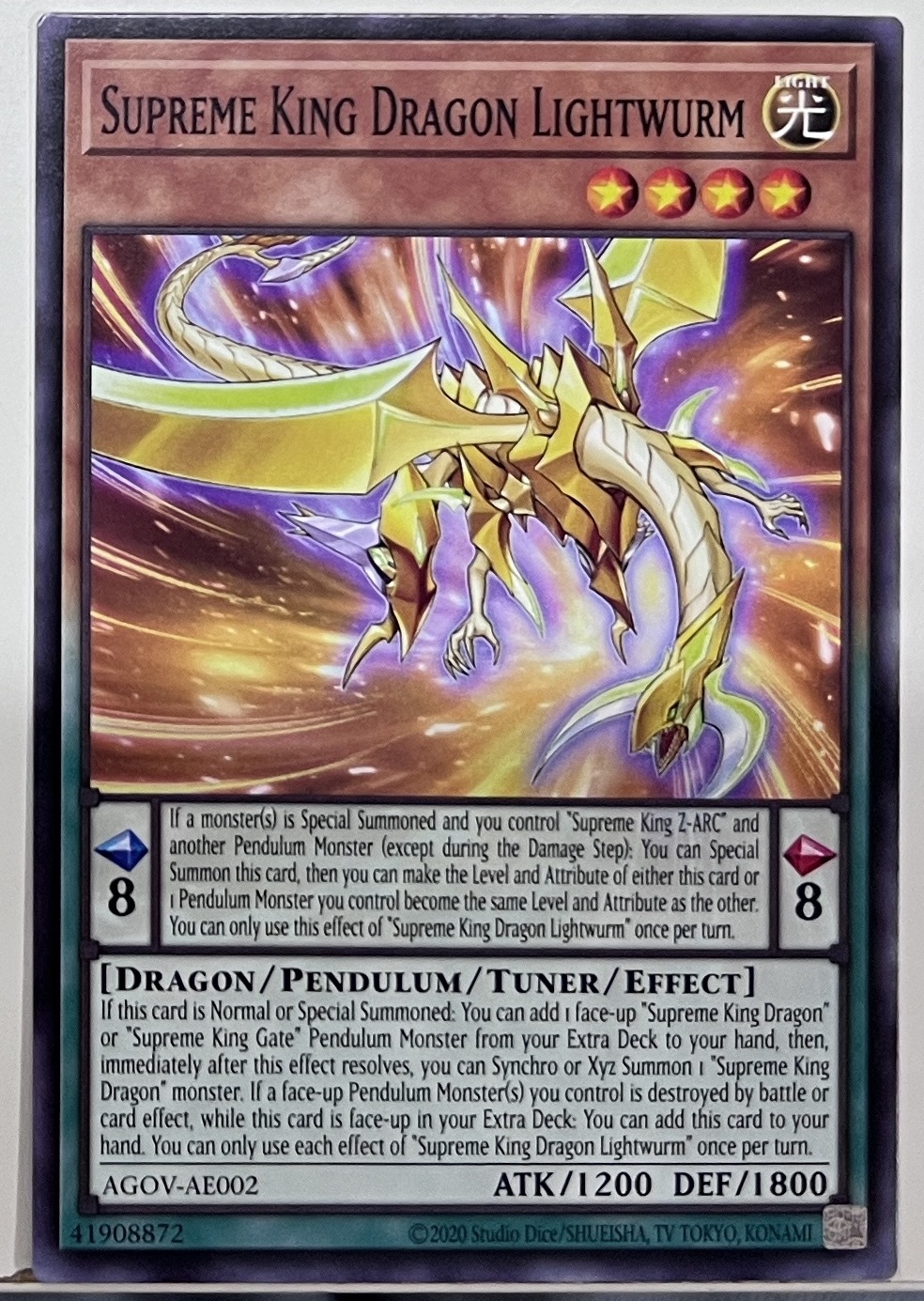 AGOV-AE002 Supreme King Dragon Lightwurm(霸王眷龍 光明亞龍)