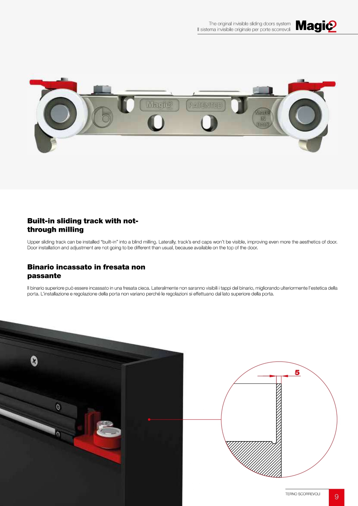 意大利 Terno Magic2 幽靈門，隱形暗藏式油壓趟門五金，極簡魅力無軌木趟門系統 | 香港東泰裝飾五金