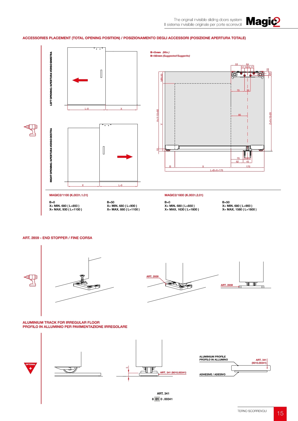 意大利 Terno Magic2 幽靈門，隱形暗藏式油壓趟門五金，極簡魅力無軌木趟門系統 | 香港東泰裝飾五金