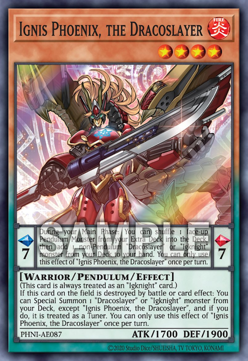 PHNI-AE087 (SR)Ignis Phoenix, the Dracoslayer(龍劍士 點火P)