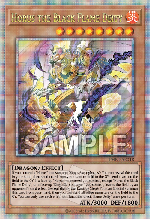 PHNI-AE018 (SR/SER/QCSE)Horus the Black Flame Deity(荷魯斯