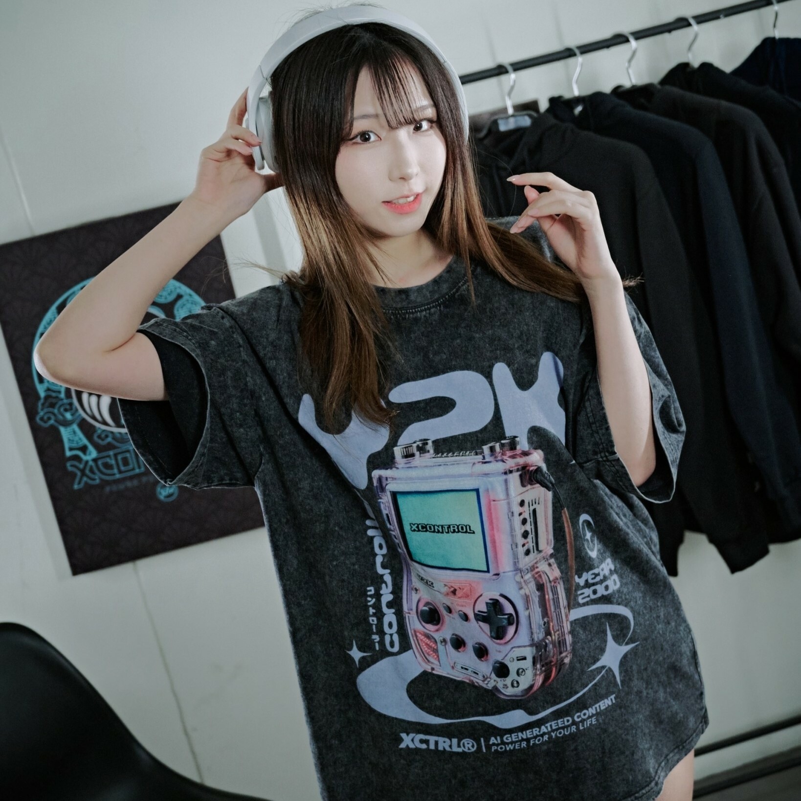 XCTRL Y2K掌上電遊器短T-水洗