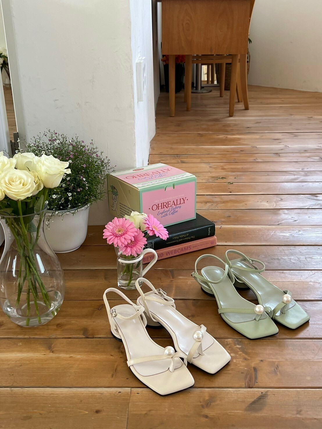 溫暖芙瑞絲 珍珠涼鞋