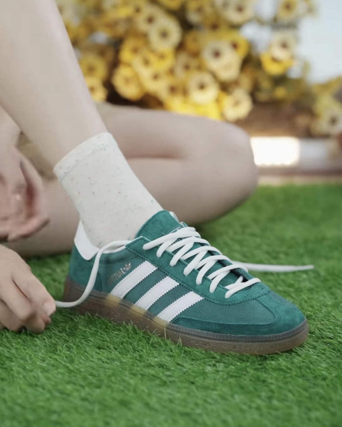 Adidas Handball Spezial 復古白綠 森林綠 麂皮 焦糖底 低筒德訓鞋 板鞋 IF8913