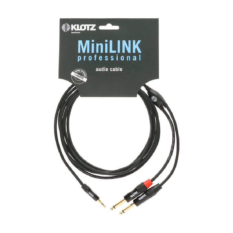 Klotz MiniLink Pro KY5-150 3.5TRS 對 6.3TS*2 Y型立體聲音源線