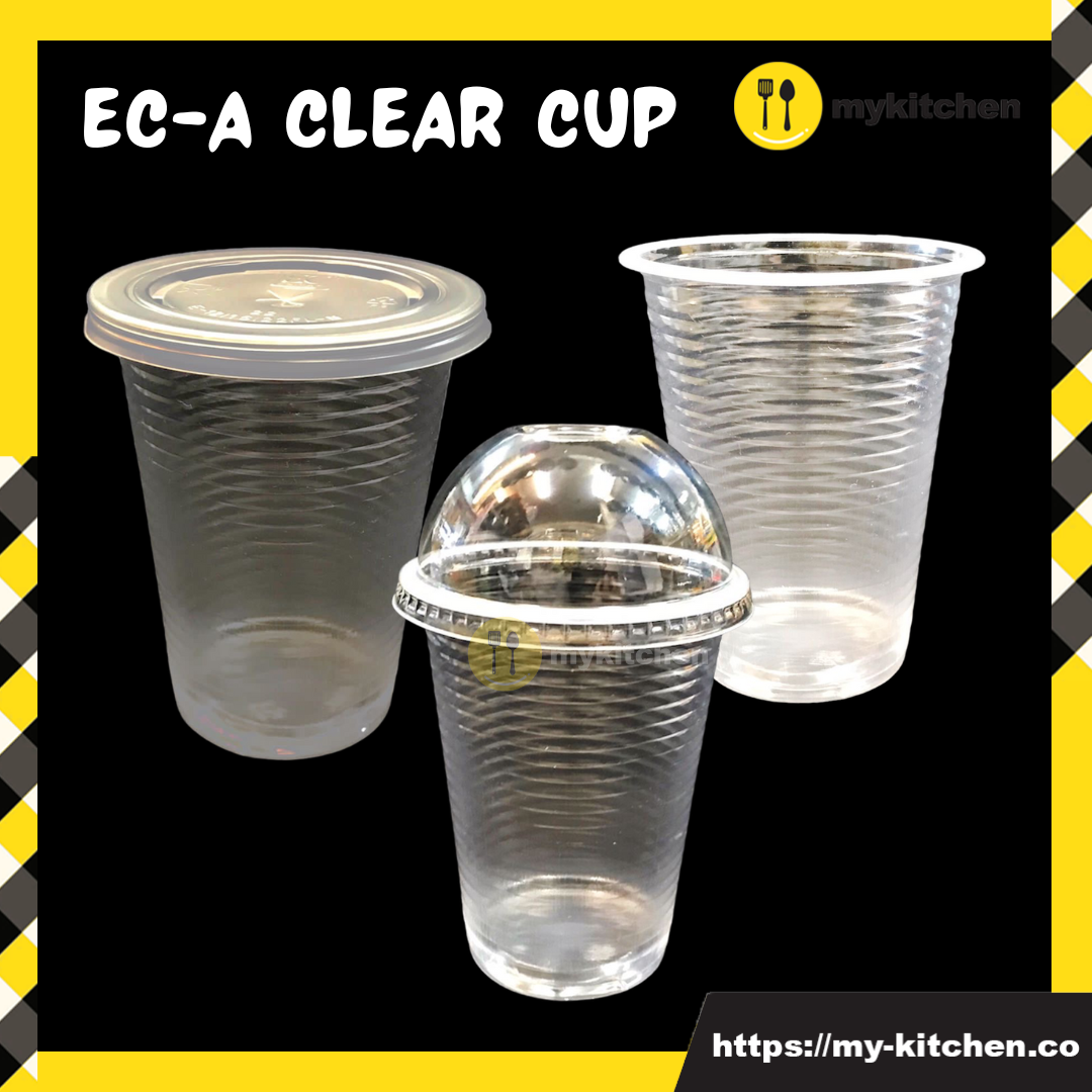 [Kitchen FnB] EC-A Clear Cup PP Clear Cup with Flat Lid