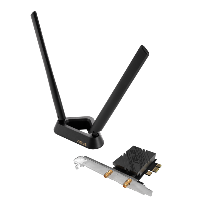 WiFi 7 PCI-E Adapter with 2 external antennas and magne