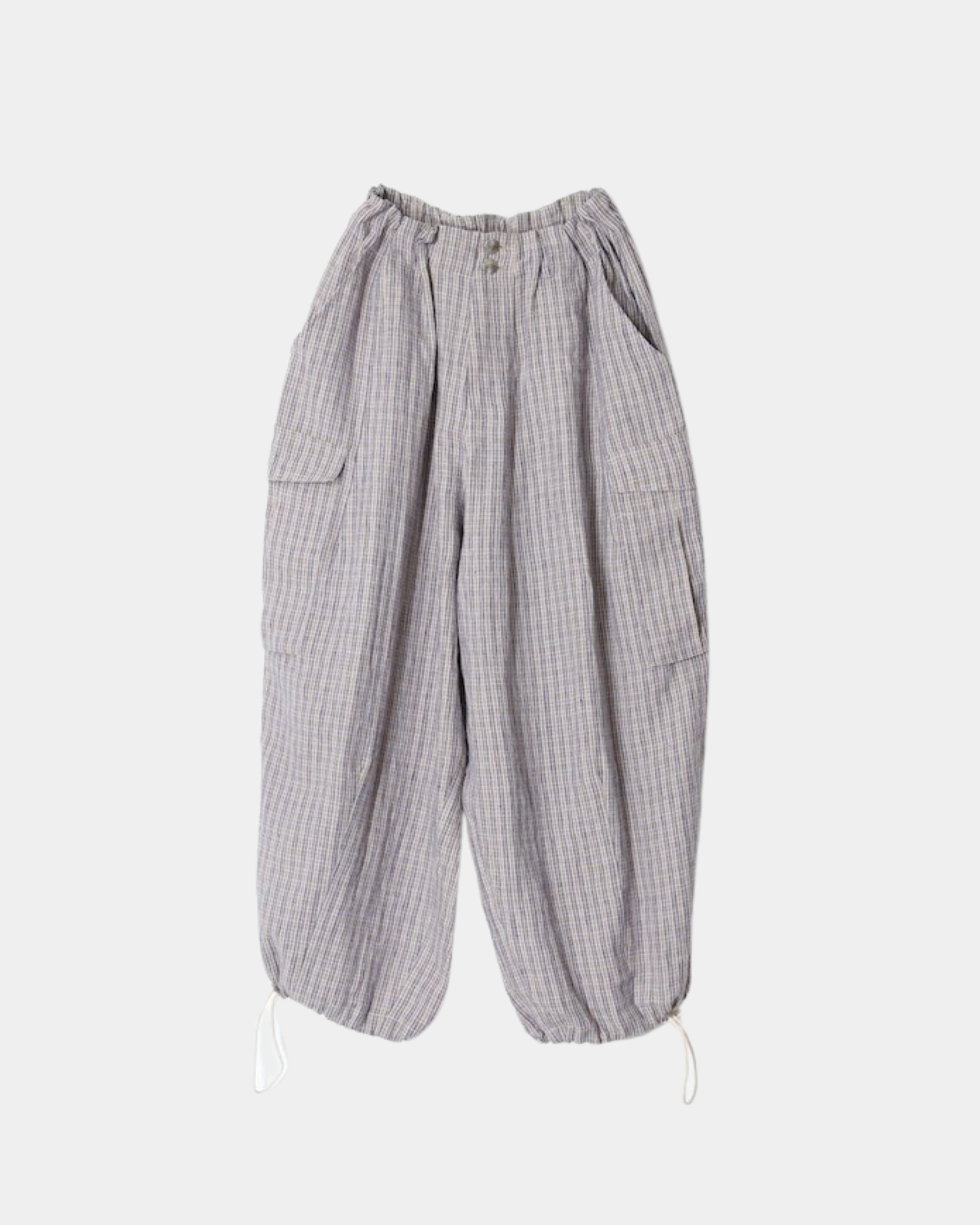 AMBERGLEAM - Linen Oversized Pants / Stripe
